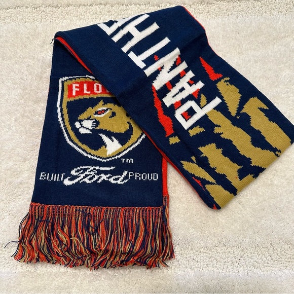 NHL | Accessories | Florida Panthers Hockey Nhl Knit Reversable Scarf ...